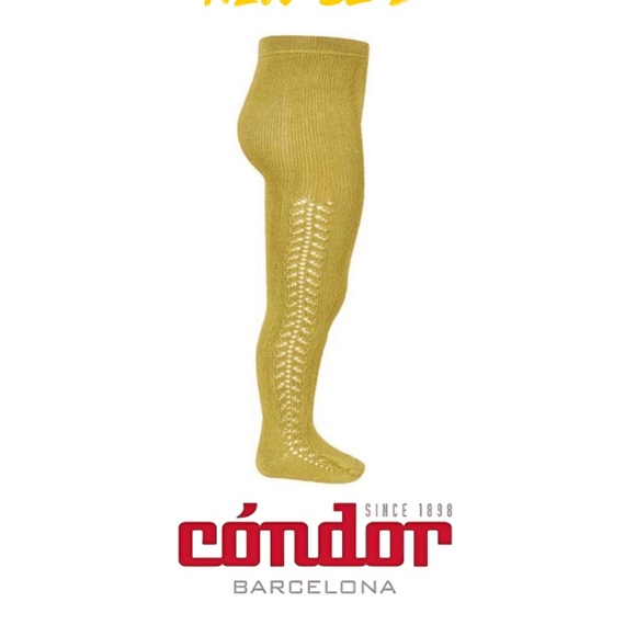 Condor | Accessories | Nwt Condor Sz 3 Tights Mustard Yellow Open Work ...